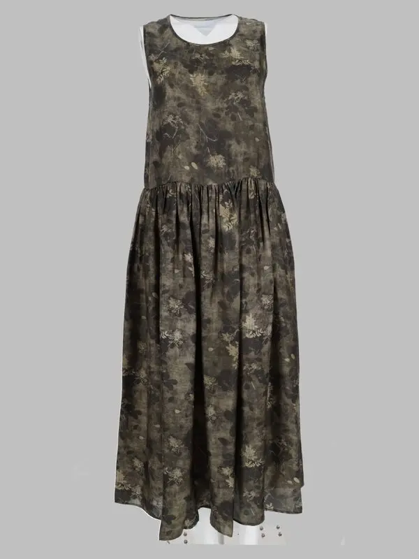 UMA WANG Elegant Draped Midi Dress For - Green