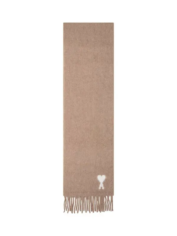 AMI Paris Inspired Scarf With Geometric Edge Detail
