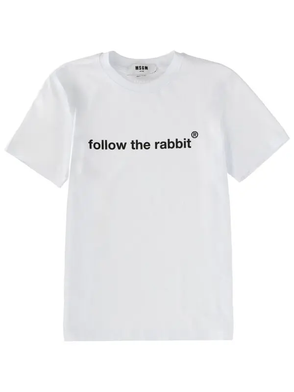 MSGM Graphic Cotton T-shirt