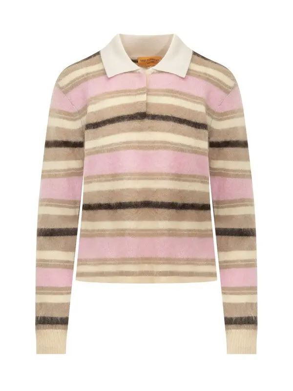 Guest In Residence Grizzly Cropped Rugby Polo - Sprinkle Combo