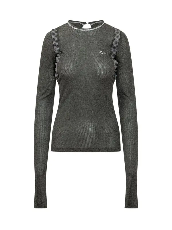 MSGM Long Sleeve Logo T-shirt