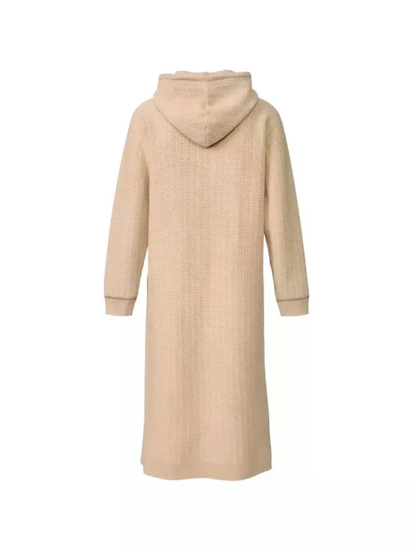 Fabiana Filippi Waffle-knit Drawstring Midi Dress - Neutrals
