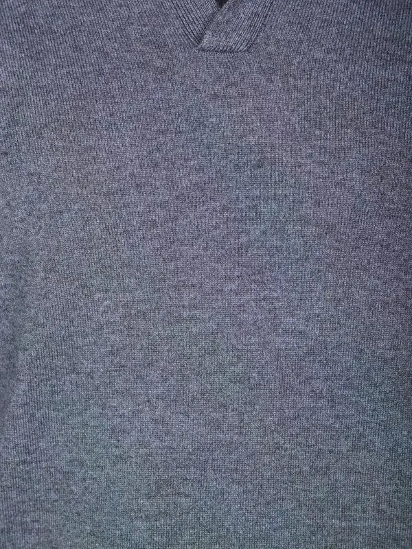 Brunello Cucinelli Spread-collar Knitted Sweater - Blue