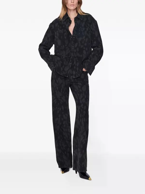 ANINE BING Samy Shirt Abstract Washed