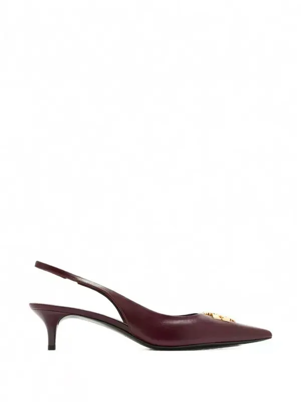 Tory Burch Charlie Logo-plaque Slingback Pumps