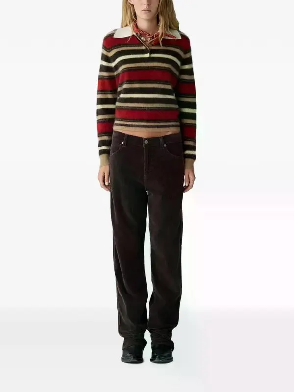Guest In Residence Striped Cropped Sweater