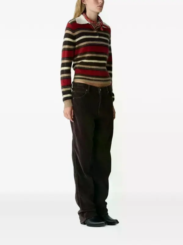 Guest In Residence Striped Cropped Sweater