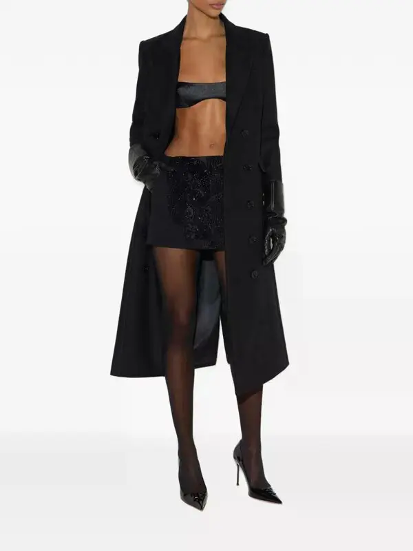 Elisabetta Franchi Double-layer Crêpe Miniskirt With Crystals