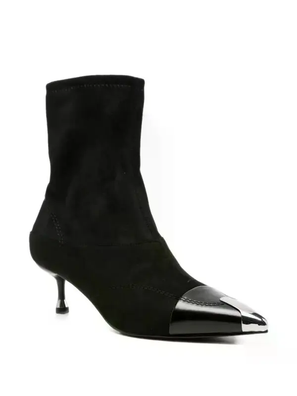 Liu Jo Metal-tip Kitten-heel Ankle Boots - Black