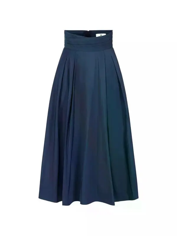Elisabetta Franchi Skirt In Taffeta Voile - Blue