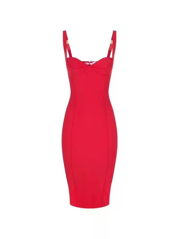 Elisabetta Franchi Technical Fabric Dress - Red