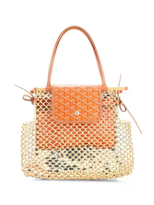 Goyard Aligre Bag Raffia Net With Coated Canvas Tote Bag