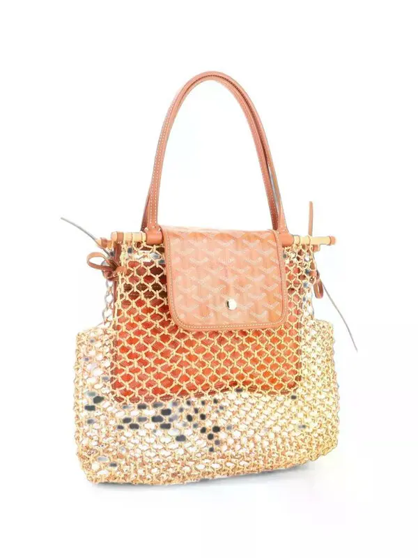 Goyard Aligre Bag Raffia Net With Coated Canvas Tote Bag