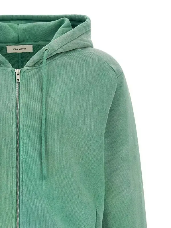 ENTIRE STUDIOS Slim Garment-dyed Zip-up Hoodie