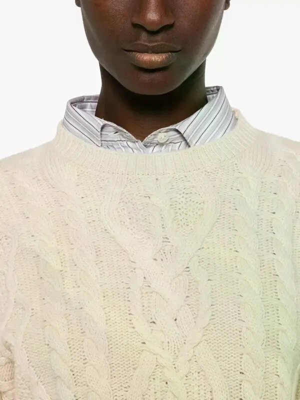 Max Mara Alben Cable-knit Wool Sweater