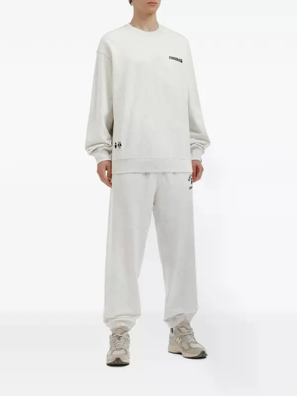 FINGERCROXX Logo-print Sweater - Grey
