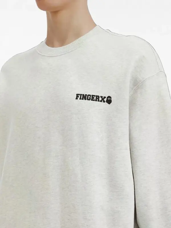 FINGERCROXX Logo-print Sweater - Grey