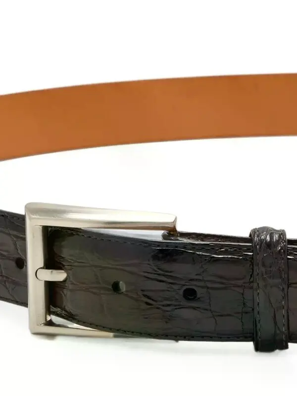 Magnanni Cocoarcade Crocodile-effect Leather Belt