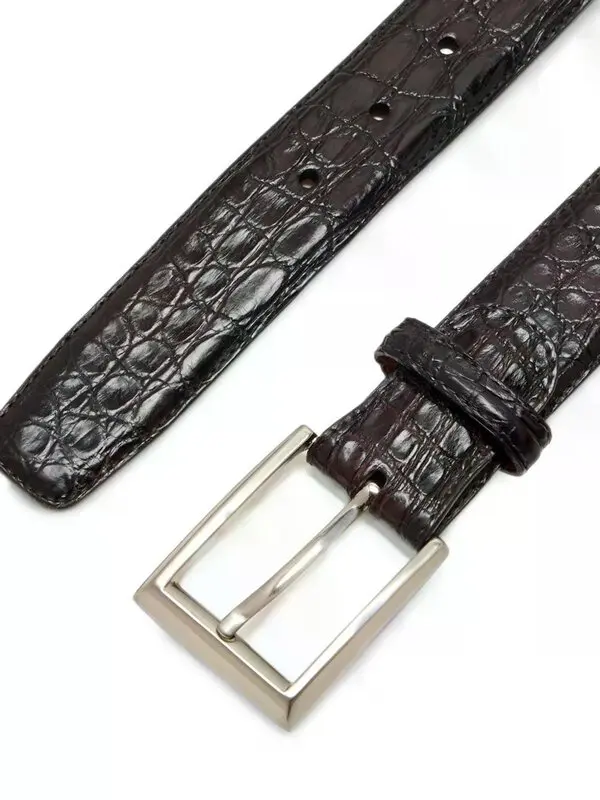 Magnanni Cocoarcade Crocodile-effect Leather Belt