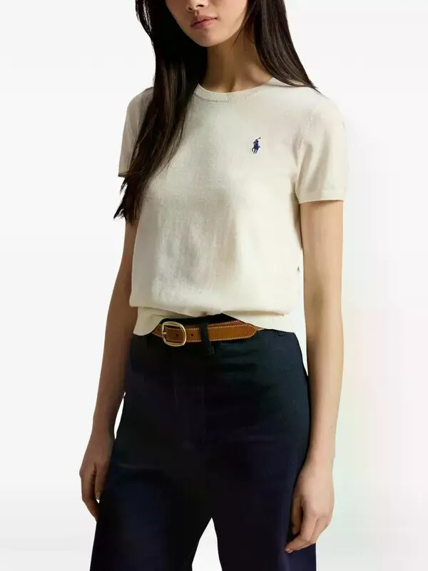Polo Ralph Lauren Logo-embroidered Short-sleeve Sweater