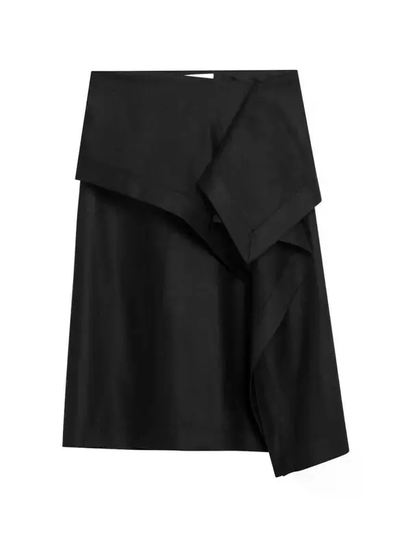 FERRAGAMO Layered Asymmetric Midi Skirt