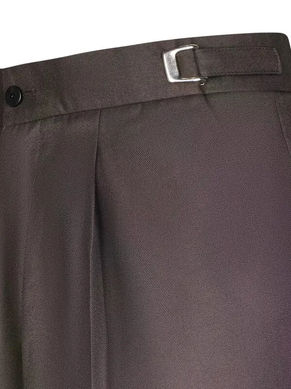 CELLAR DOOR Pleated Side-buckle Trousers