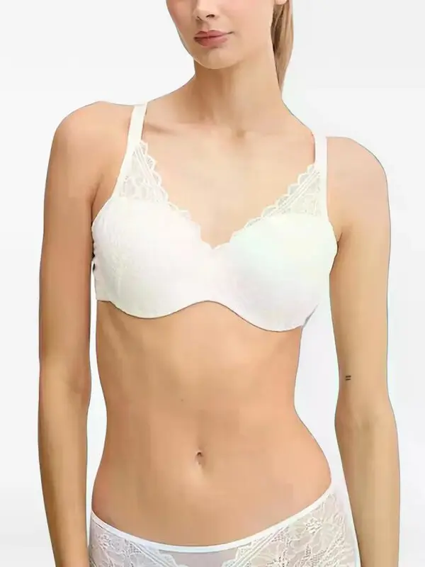 Chantelle Easyfeel Floral Touch Lace-trim Underwired Bra - White