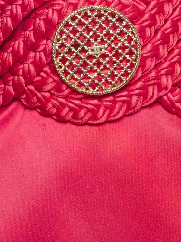 Elisabetta Franchi Braided-detail Strapless Mini Dress