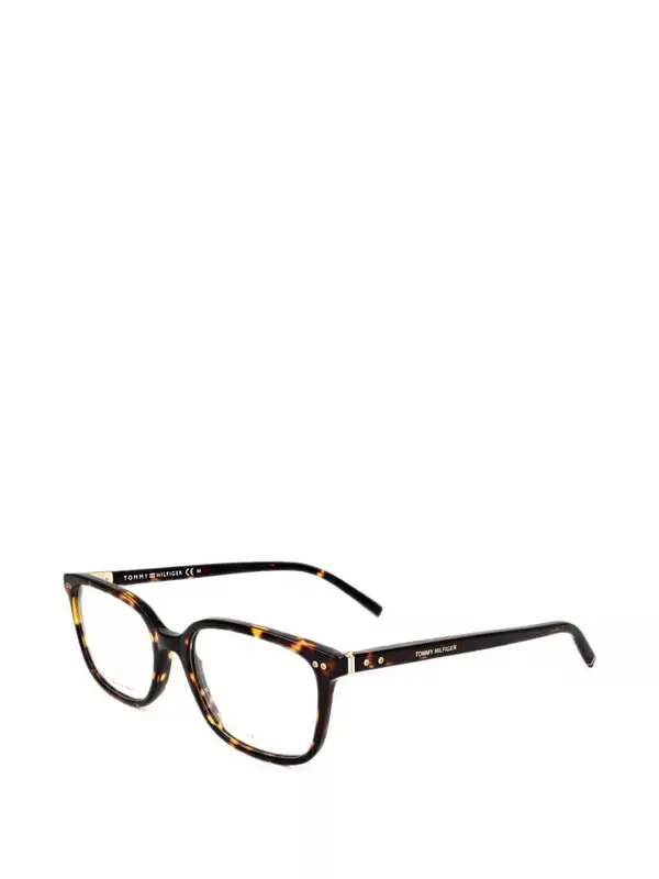 Tommy Hilfiger Tortoiseshell-effect Rectangle-frame Glasses