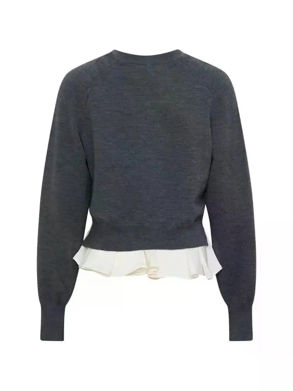 3.1 Phillip Lim Ruffled-trim V-neck Sweater