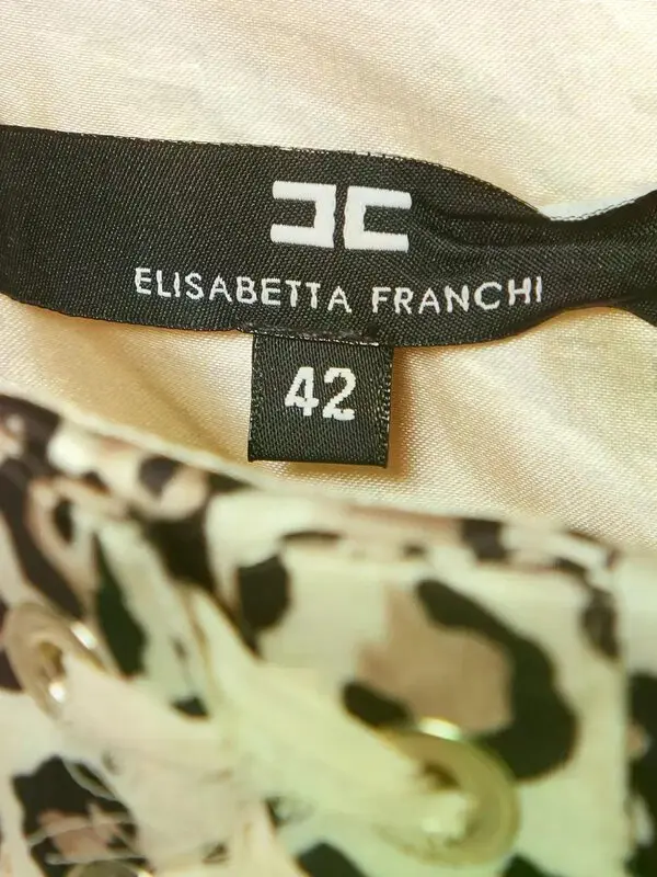 Elisabetta Franchi Lace-up Leopard-print Mini Skirt