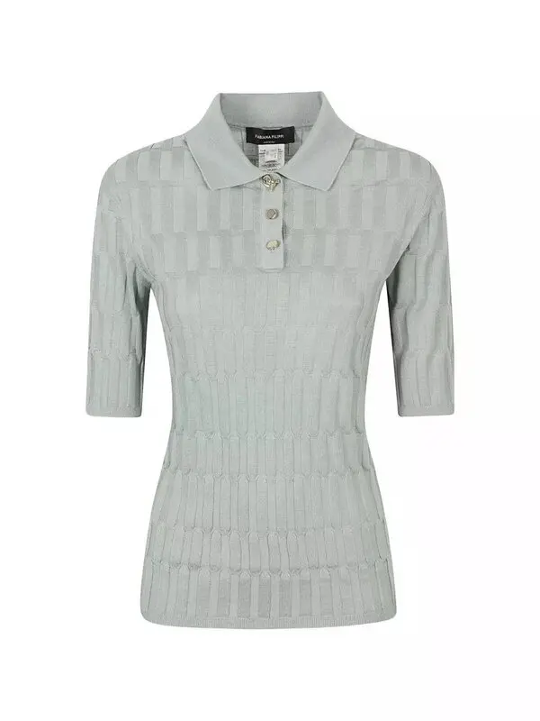 Fabiana Filippi Short-sleeve Knitted Polo Shirt - Green