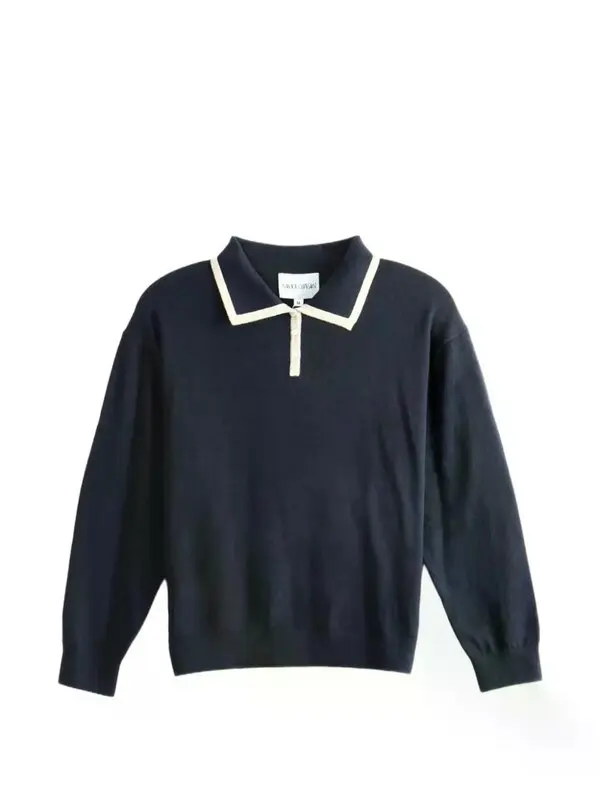NIKKI CHASIN Klein Contrast-trim Polo Top