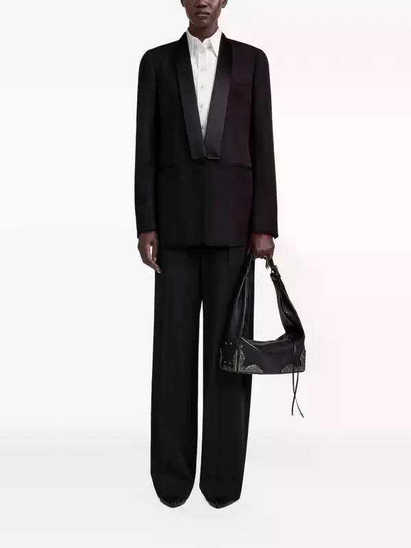 MAISON MARGIELA Virgin Wool Tuxedo Blazer - Black