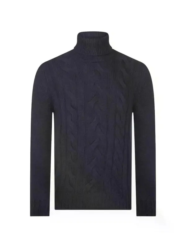 GRAN SASSO Cable-knit Roll-neck Sweater