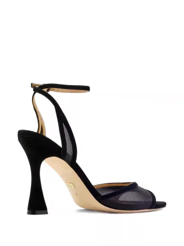 Badgley Mischka Ysabel Mesh-panel Suede Sandals