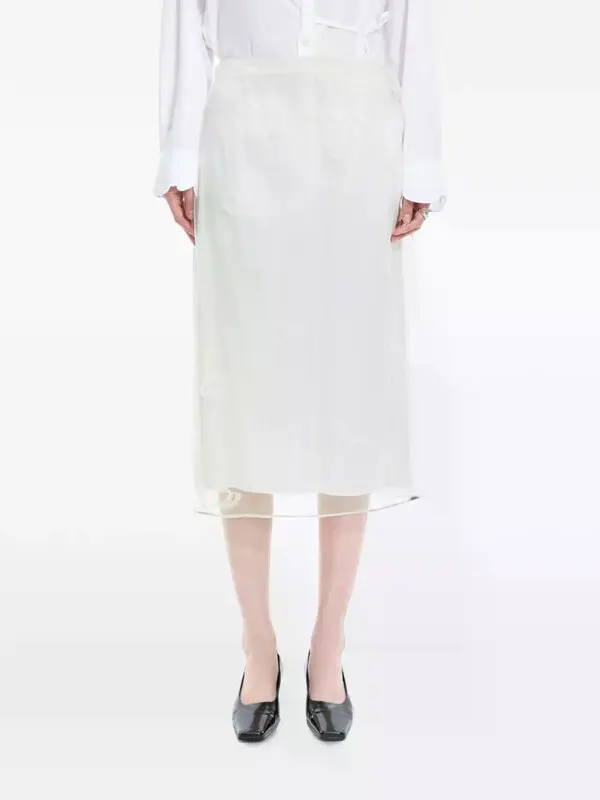 JNBY Mesh-embroidered Layered Midi Skirt