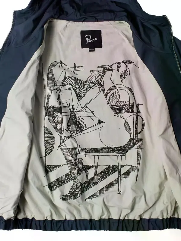 PARRA Circular Logo-print Hooded Coat