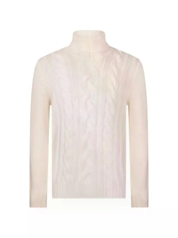 GRAN SASSO Cable-knit Roll-neck Sweater