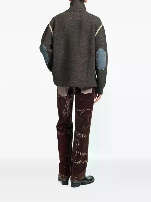 MAISON MARGIELA Elbow-patch Quarter-zip Sweater