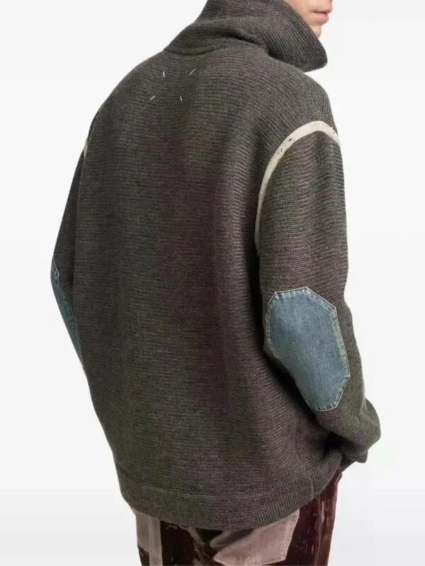 MAISON MARGIELA Elbow-patch Quarter-zip Sweater