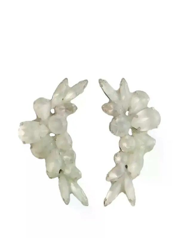MAISON MARGIELA Engraved-logo Earrings - Silver