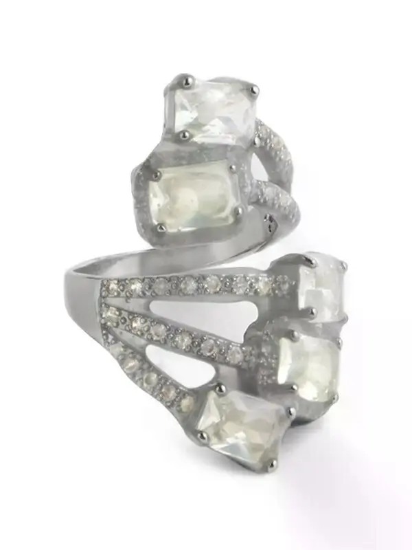 MAISON MARGIELA Glass-embellishment Ring - Silver