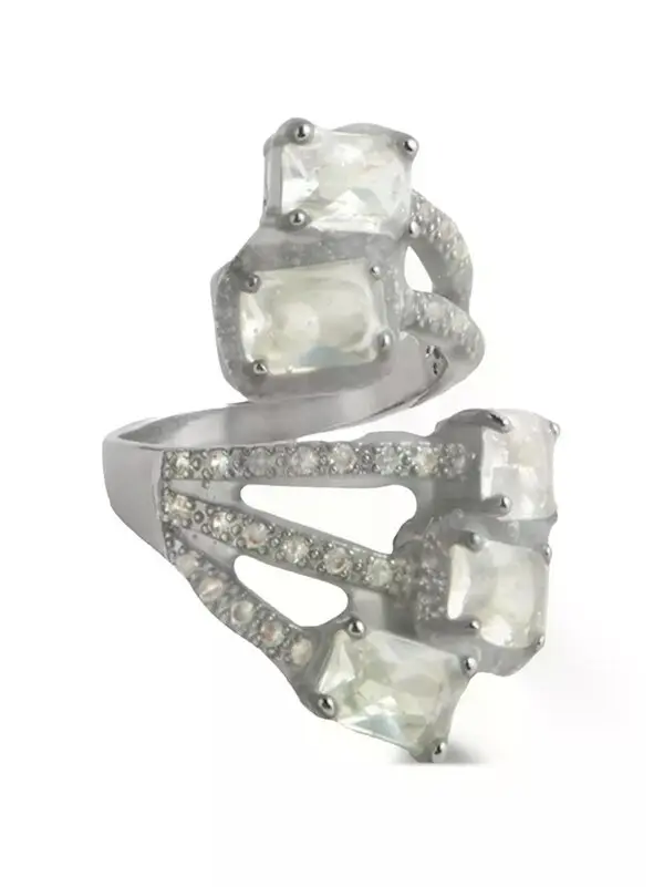MAISON MARGIELA Glass-embellishment Ring - Silver