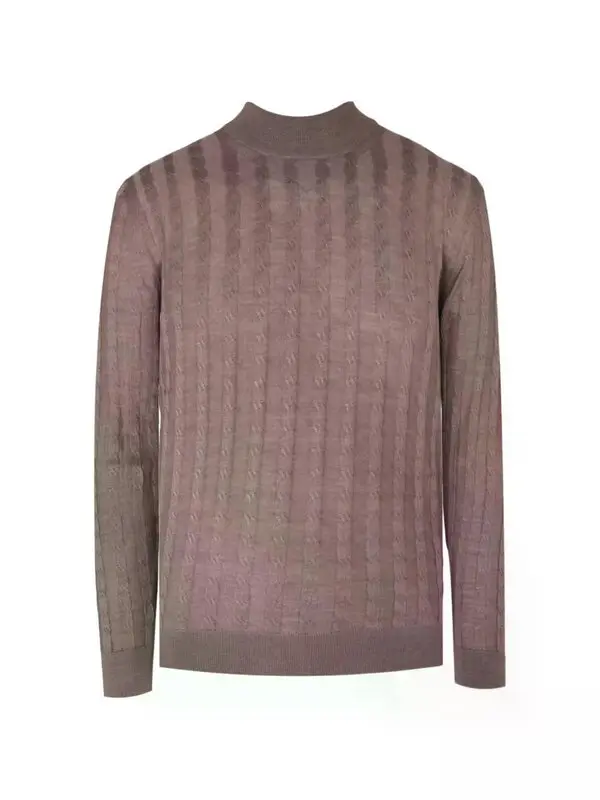 Pal Zileri Cable-knit High-neck Sweater