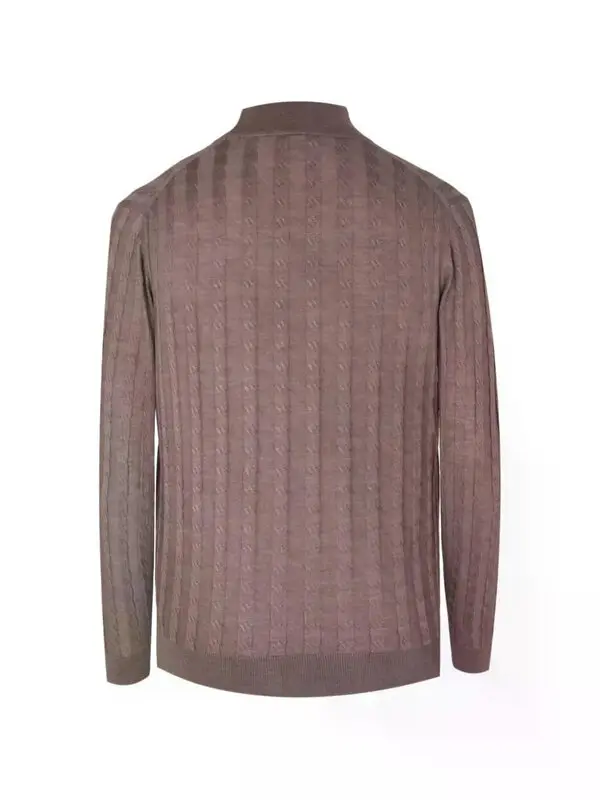 Pal Zileri Cable-knit High-neck Sweater