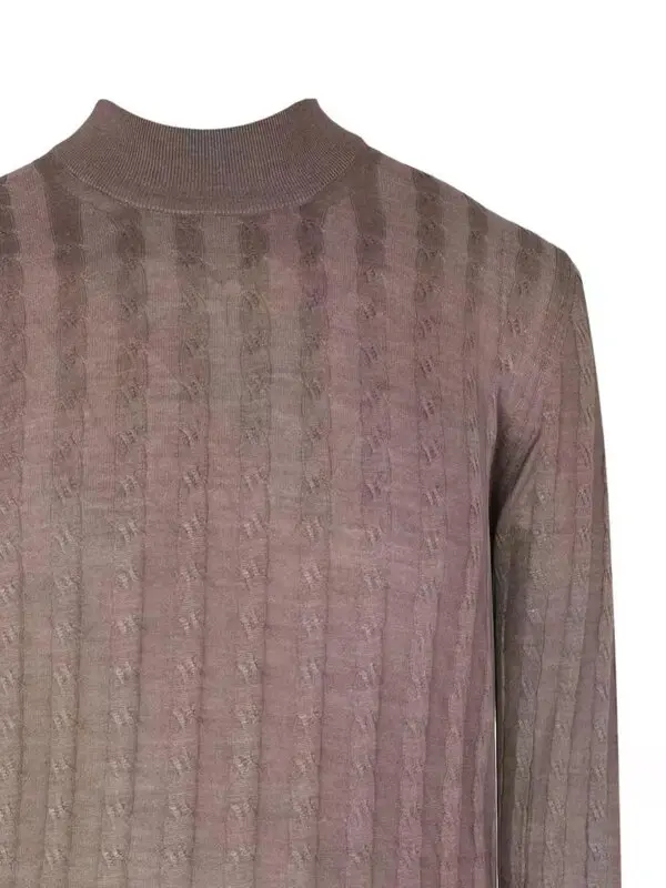 Pal Zileri Cable-knit High-neck Sweater