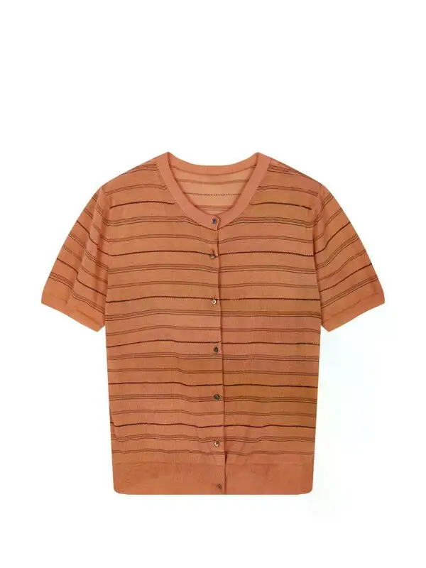 JNBY Striped Short-sleeve Cardigan