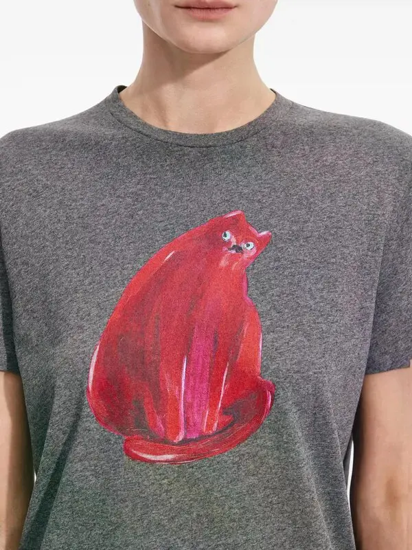 JNBY Cat-print Short-sleeve T-shirt