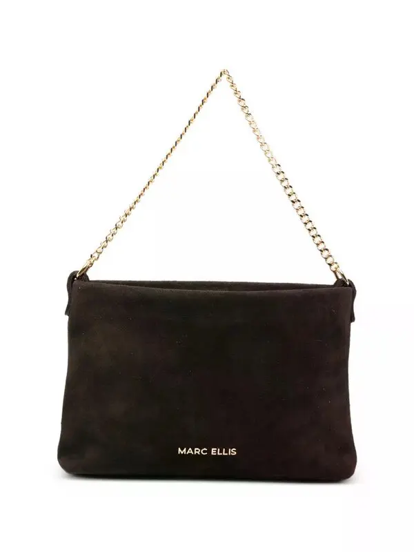 MARC ELLIS Estercm Suede Chain-link Tote Bag - Brown